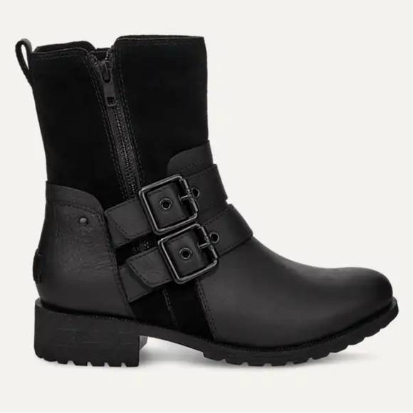 UGG | Shoes | Ugg Black Combat Boots | Poshmark
